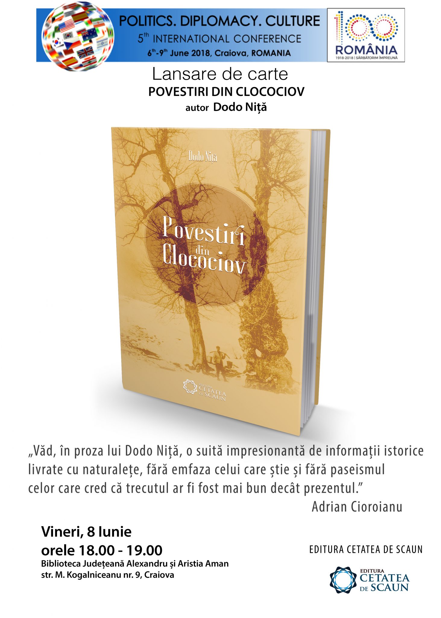 Lansare de carte, la Biblioteca Aman