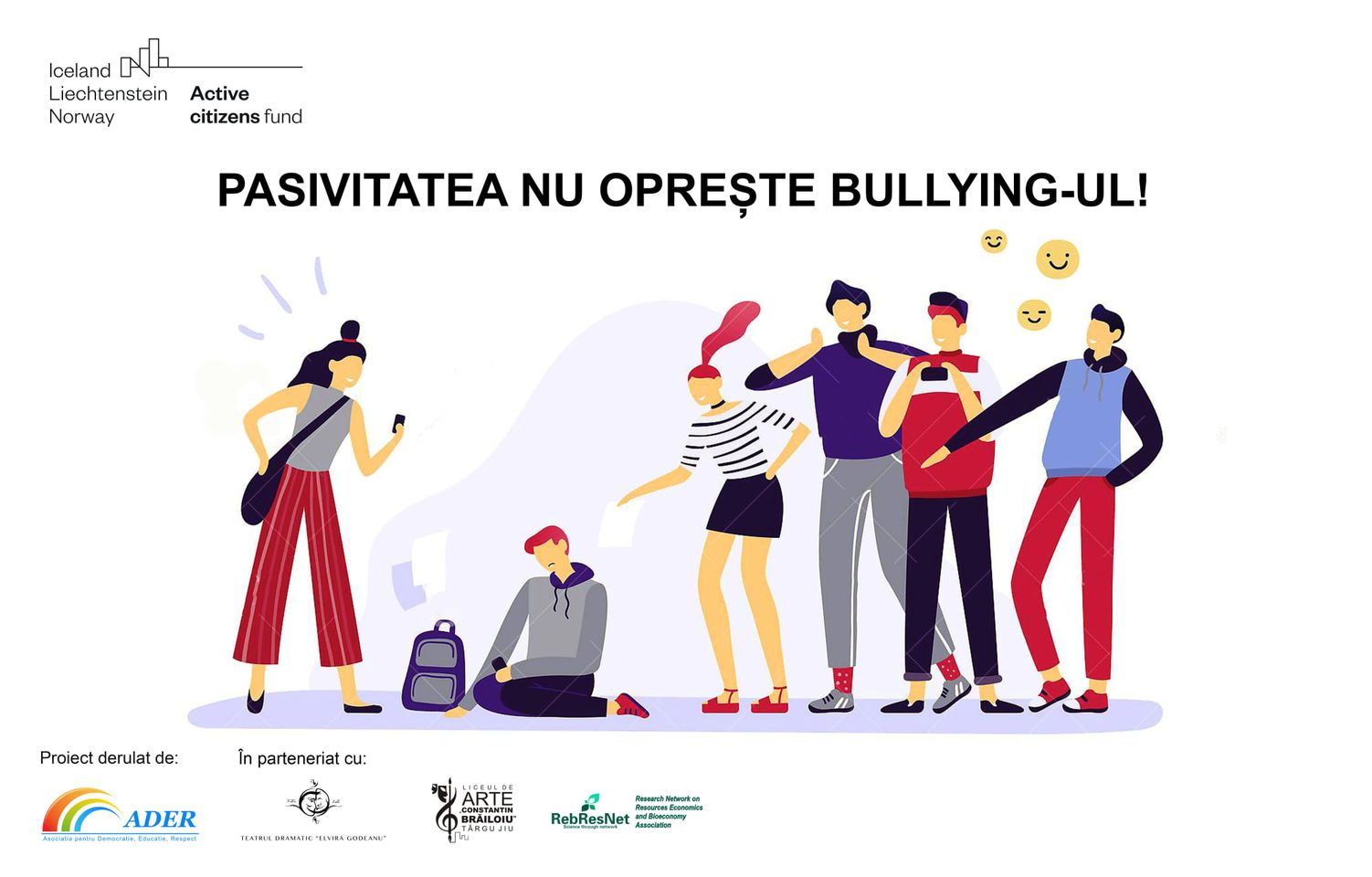 Proiectul „PASIVITATEA NU OPREȘTE BULLYING-UL” ajunge și în județul Gorj