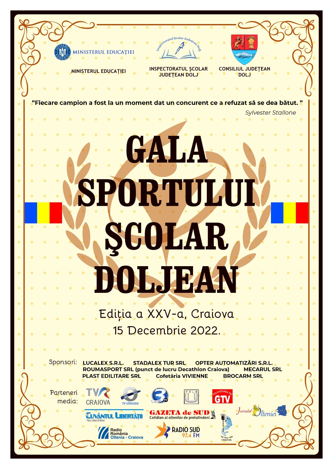 39 de elevi sportivi și 8 profesori antrenori vor fi premiați în cadrul Galei Sportului Școlar ...