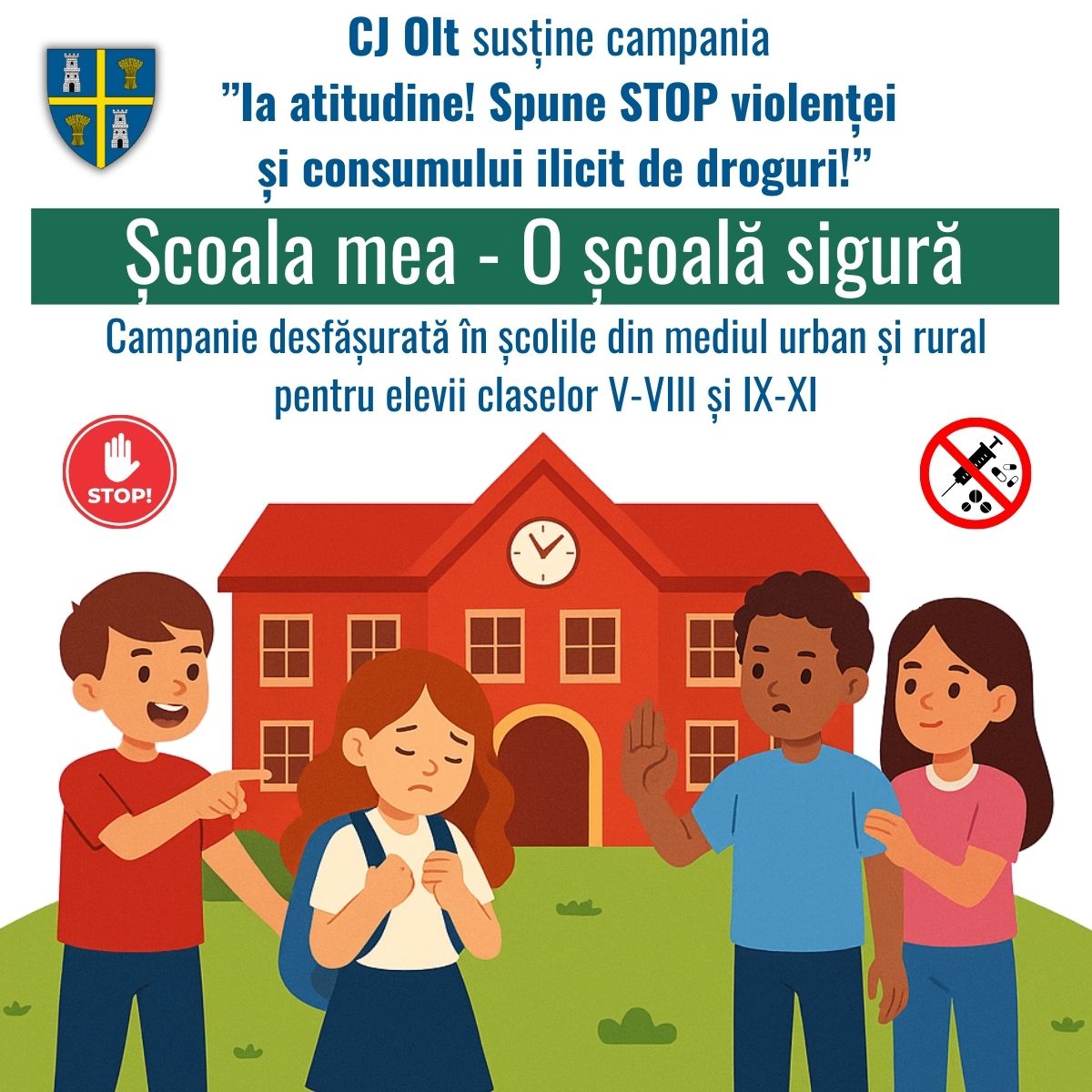 Stop drogurilor în școli! Consiliul Județean Olt lansează o campanie ...