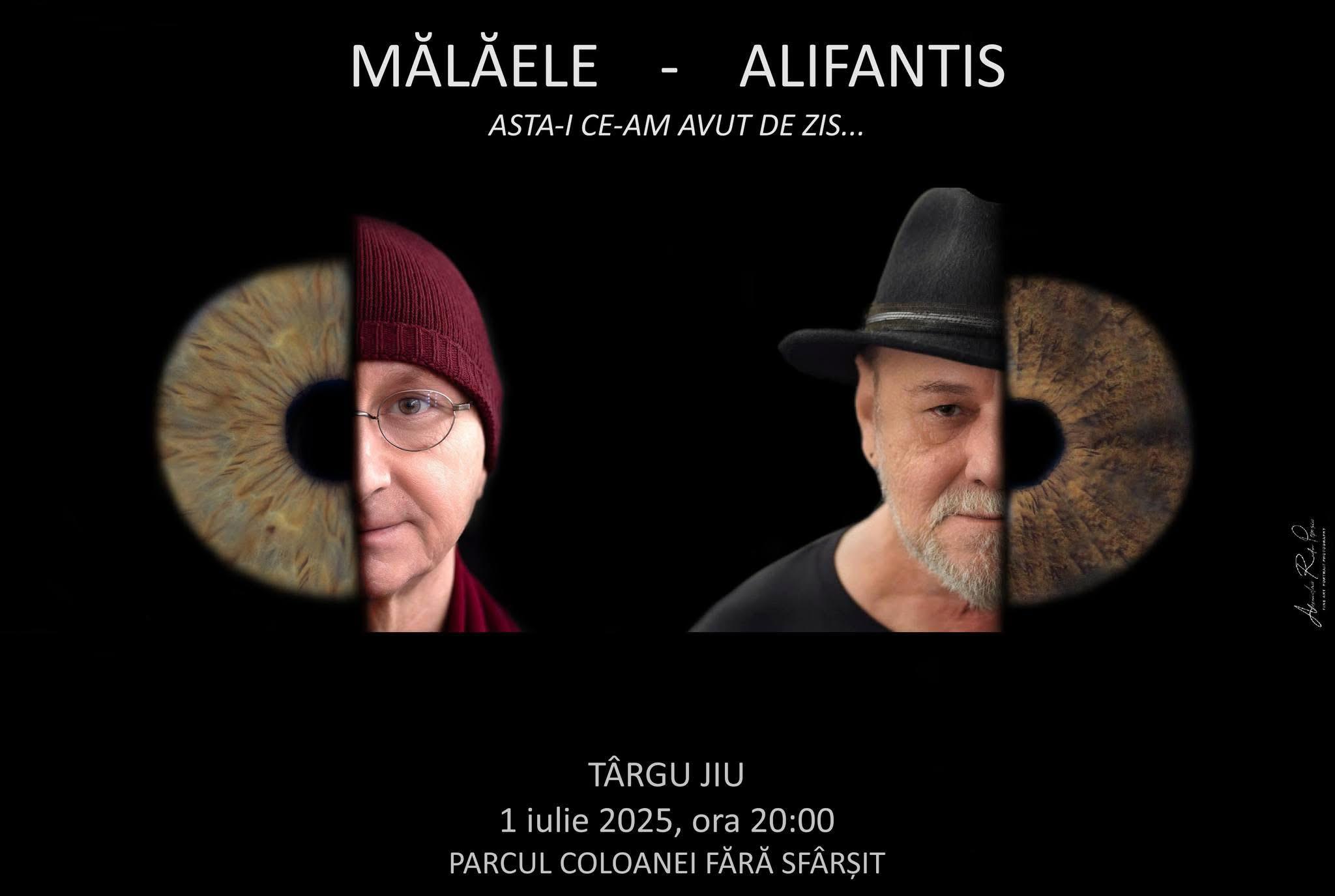 „Asta-i ce-am avut de zis” – Alifantis și Mălăele, în recital la Coloana fără Sfârșit din Târgu Jiu